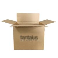 China Watermark Printed B-Flute Corrugated Carton Box 200g Kraft Liner Board Glass Bottle Bulk Shipping for sale