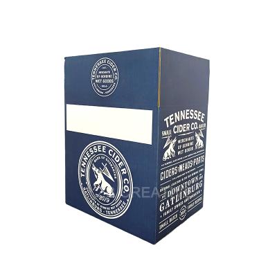 China 200g Kraft B-Flute Corrugated Carton Box Water-Based Printing Glass Bottle Shipping for sale