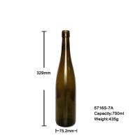 China Ultra Lightweight 435g Rhine Wine Bottle 750ml Screw Cap Finish Custom Logo Printing for sale
