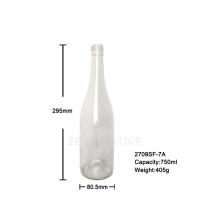 China Antique Green Flint Eco Light Burgundy Glass Bottle Screw Cap 750ml 405g 2709S-7A for sale