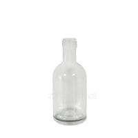 China Customized Logo Clear Glass Liquor Bottles Featuring Customization Labels Suitable for Beverage Packaging and Branding for sale