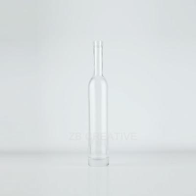 China 375ml High White Bar Closure Custom Vodka Bottle 520g Flint Clear Glass Liquor CY-760 for sale