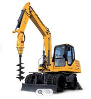 China Excavator Auger Earth Drill for Tree Planting 0.5-2T Hydraulic Ground Hole Digger 150kg for sale
