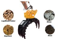 China 5 Ton Hydraulic Grapple Saw Slasher Attachment 360 Degree Rotating for Excavator for sale