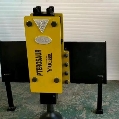 China Hydraulic Skid Steer Post Pounder Attachment 53mm 68mm Post Driver for Excavator Farm Fence Driver for sale