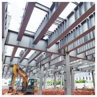 China Prefabricated Metal Storage Buildings , Sandwich Panel Steel Building Workshop Garage for sale