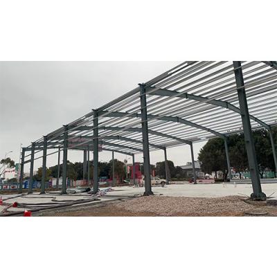 China Steel Structure Building Design Metal Workshop Prefab Building Construction Prefabricated Metal Exhibition Hall for sale