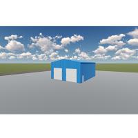 China Structural Galvanized Steel Two Car Garage Metal Building for sale