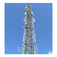 China Telecommunication Gsm Tubular Steel Tower 60 Feet for sale