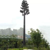 China Microwave Communication Camouflage Monopole Tower Broadcasting / 4g / Cell Phone Signal for sale