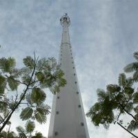 China Telecommunication Monopole Steel Tower Pole 15 Meter Powder Coated for sale