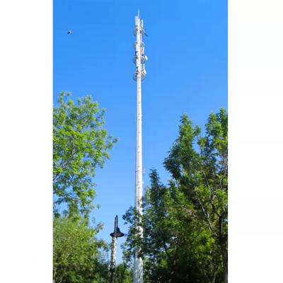 China Steel 80 Meter Monopole Antenna Tower Wifi Telecommunication for sale