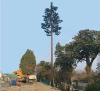 China Camouflage 40m Single Pole Tower For Telecommunications for sale