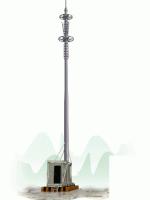 China Rapid Deployment Tower Monopole Red And White Hot Dip Galvanized for sale