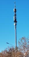 China Simple Installation Single Tube Communication Tower With Antenna Support for sale