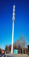 China Simple Installation Single Tube Communication Tower With Antenna Support for sale