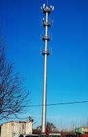 China Plug In Communication Antenna Single Tube Monopole Tower Hot Dip Galvanized for sale
