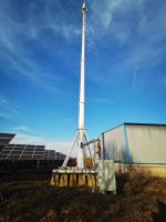 China Plug In Communication Antenna Single Tube Monopole Tower Hot Dip Galvanized for sale