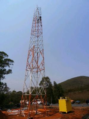 China 30m 3 Leg 4 Leg 5G Internet WIFI Telecom Steel Lattice Tower Self Supporting for sale