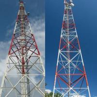 China CE/BS/AS Designed 4 Legs Angle Steel 5g Telecom Tower With 2 Platforms for sale