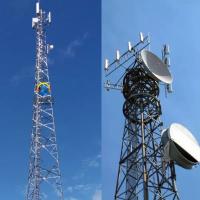 China CE/BS/AS Designed 4 Legs Angle Steel 5g Telecom Tower With 2 Platforms for sale