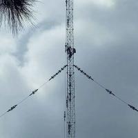 China Corrosion Resistant Polygonal Face A572 Guyed Cell Tower for sale