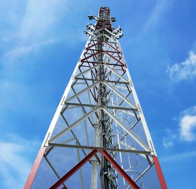 China Hot Galvanized Free Standing 120km/H 45m 3 Legged Tower for sale