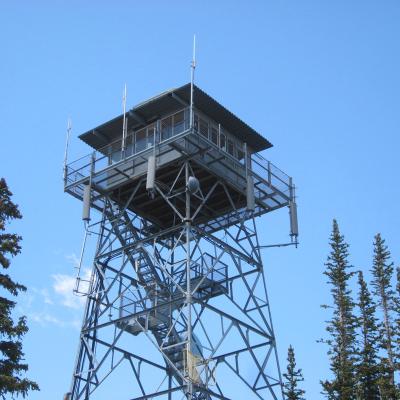 China 60m Galvanized Lattice Steel Military Guard Tower for sale