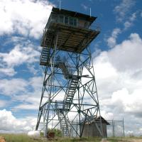 China 60m Galvanized Lattice Steel Military Guard Tower for sale