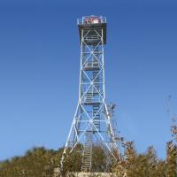 China 60m Galvanized Lattice Steel Military Guard Tower for sale