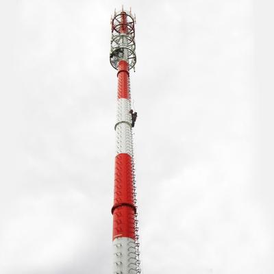 China 280 KM/H Flange Joint Steel Monopole Tower for sale