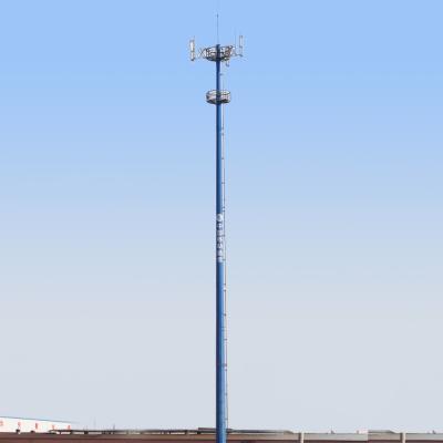 China 32m/S 40m Monopole Steel Tower For Communication for sale