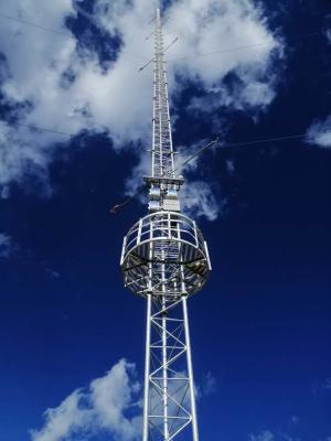 China Three Legged Steel Lattice Antenna Guyed Wire Tower for sale
