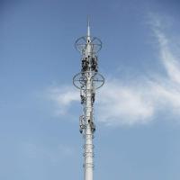 China Tubular 4 Sections 36M Monopole Steel Tower for sale