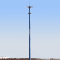China Tubular 4 Sections 36M Monopole Steel Tower for sale