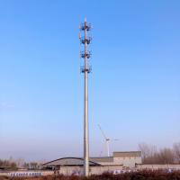 China 45M Steel Microwave Monopole Transmission Line Tower for sale