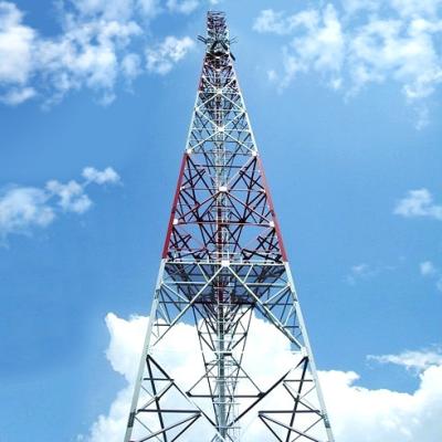China Bolts Connection 42 M/S Galvanized Angle Steel Tower for sale