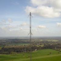 China Wire Supporting 4 Legged Tubular Iron Guyed Wire Tower for sale