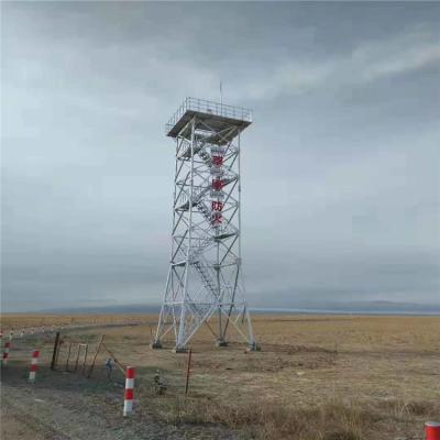 China 30M/S Angle Steel Hot Galvanizing Guard Watch Tower for sale