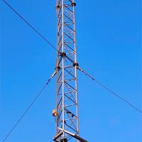 China Steel Bar Triangular Radio Telecom Guyed Wire Tower for sale