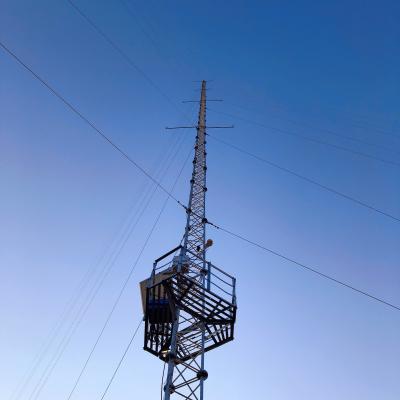 China Round Steel Work Life 30 Years Guyed Mast Tower for sale