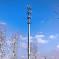 China 80m Galvanized Mobile Communication Monopole Steel Tower for sale