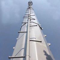 China Signal Communication Lightning Protection GSM Monopole Steel Tower for sale