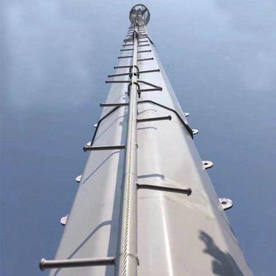 China Signal Communication Lightning Protection GSM Monopole Steel Tower for sale