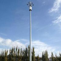 China Signal Communication Lightning Protection GSM Monopole Steel Tower for sale