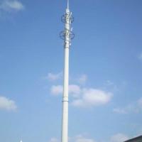 China Signal Communication Lightning Protection GSM Monopole Steel Tower for sale
