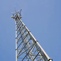 China Mast Three Tube 36m/S Tubular Steel Tower Large Telecommunication Power Oil Depot for sale