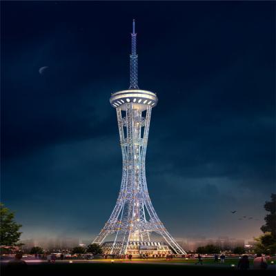 China Tubular Q235 Steel 15m Galvanized Radio And Television Tower for sale