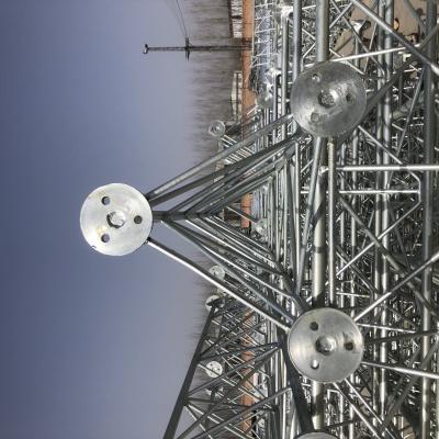 China 3 Leg Supported Steel Mast 120m Guyed Wire Tower for sale