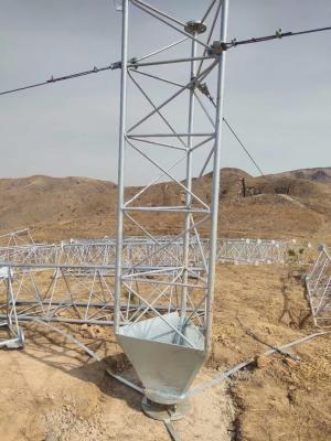 China 42m Steel Tubular Communication Guyed Wire Tower for sale